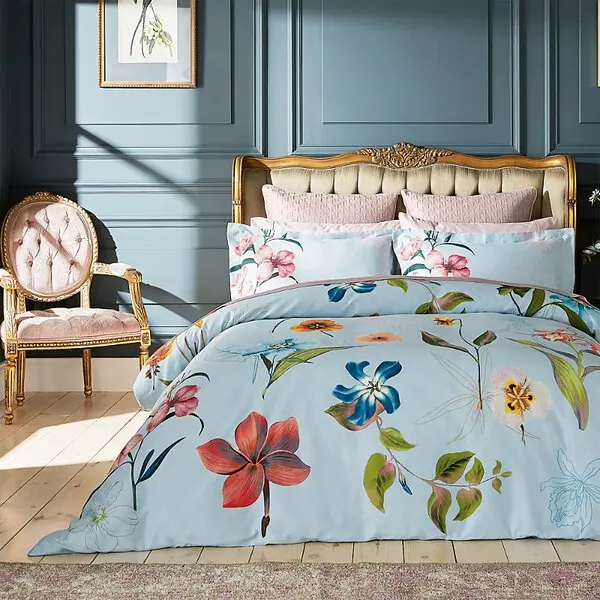 Ted Baker London New Hampton Cotton Duvet Cover Set, Full/queen - Light Blue