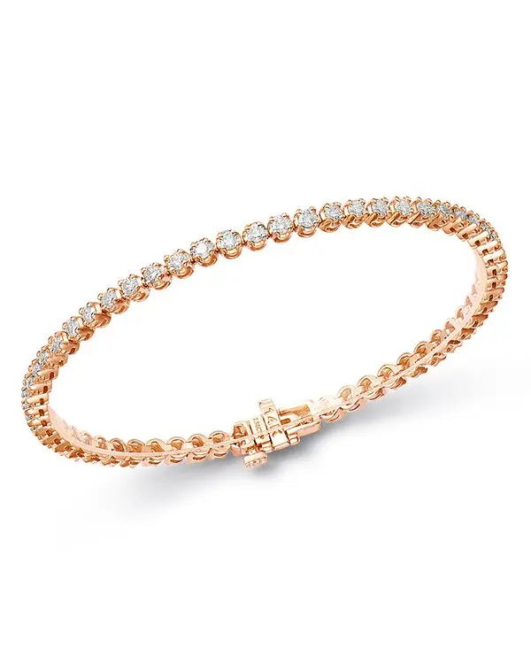 Bloomingdale'S Certified Diamond Tennis Bracelet 2.50 Tcw - Rose Gold
