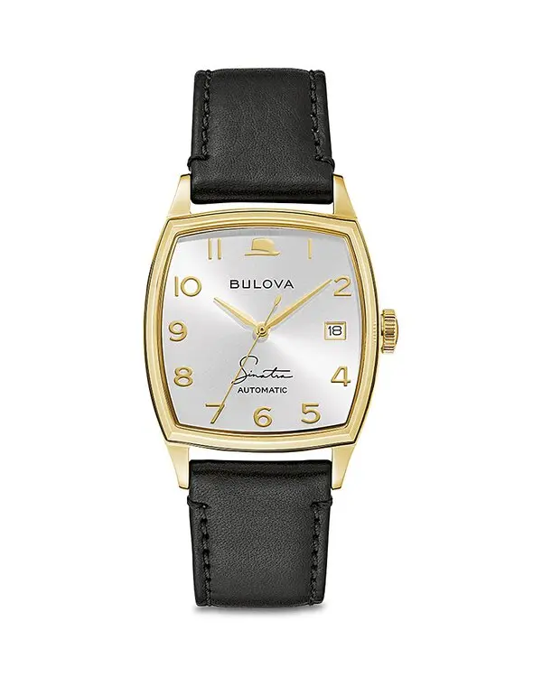 Bulova Frank Sinatra Young At Heart Strap Watch, 33mm - Silver