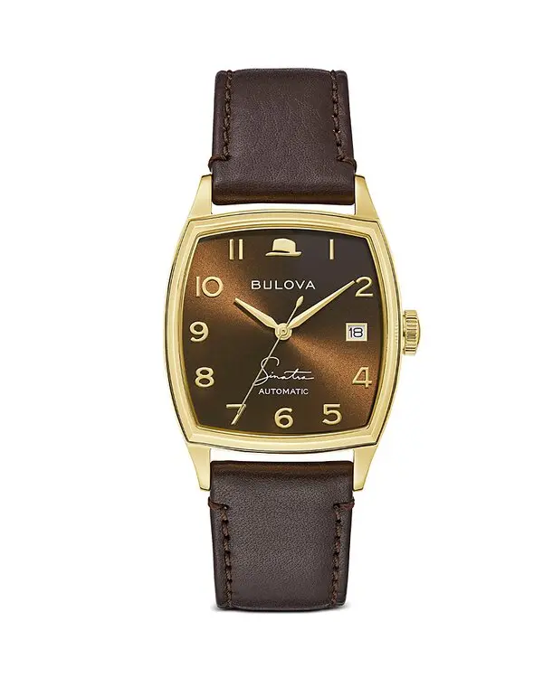 Bulova Frank Sinatra Strap Watch, 33mm - Brown