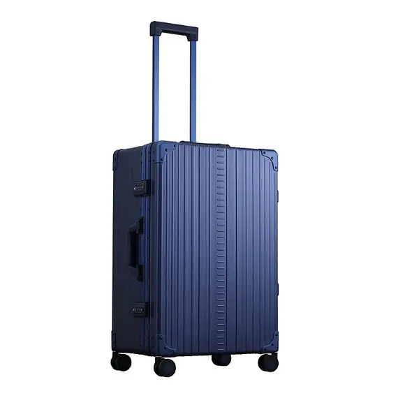 ALEON Traveler 26" Aluminum Spinner Suitcase - Blue