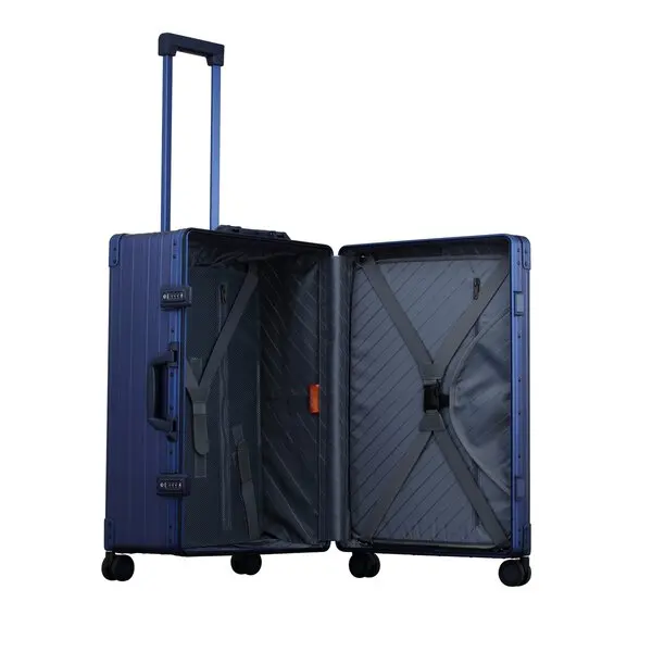ALEON Traveler 26" Aluminum Spinner Suitcase - Blue