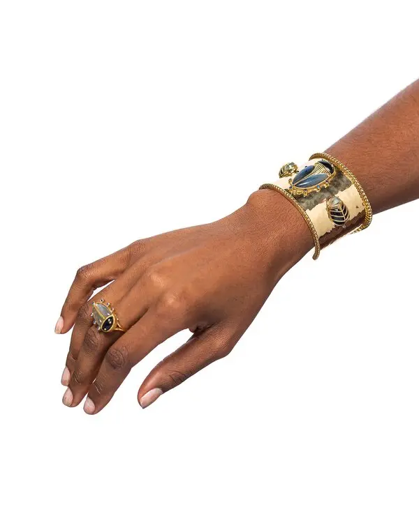 CAPUCINE DE WULF Scarab Cuff Bracelet