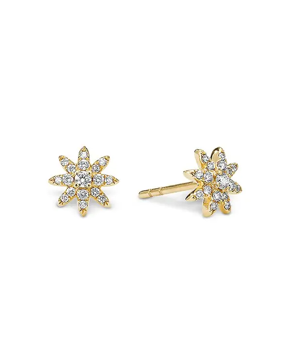 David Yurman Petite Starburst Stud Earrings - Yellow