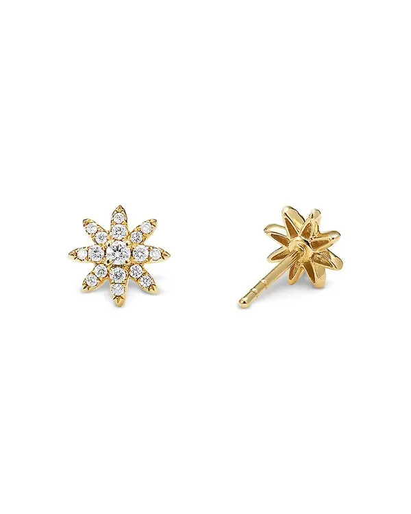 David Yurman Petite Starburst Stud Earrings - Yellow