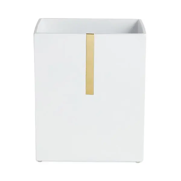 ROSELLI Houston Street /brass Wastebasket - White