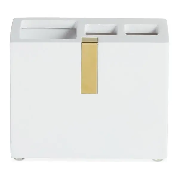 ROSELLI Houston Street /brass Toothbrush Holder - White