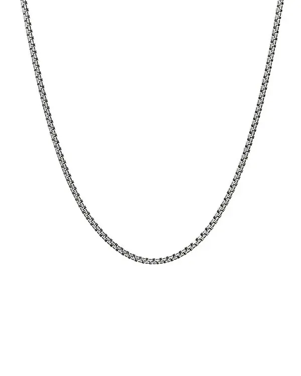 David Yurman Sterling Small Double Box Chain Necklace - Silver