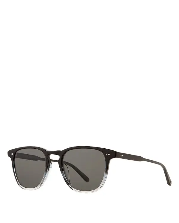 Garrett Leight Brooks Sunglasses, 47mm - Graphite Fade/semi-flat Pure Grey Polar