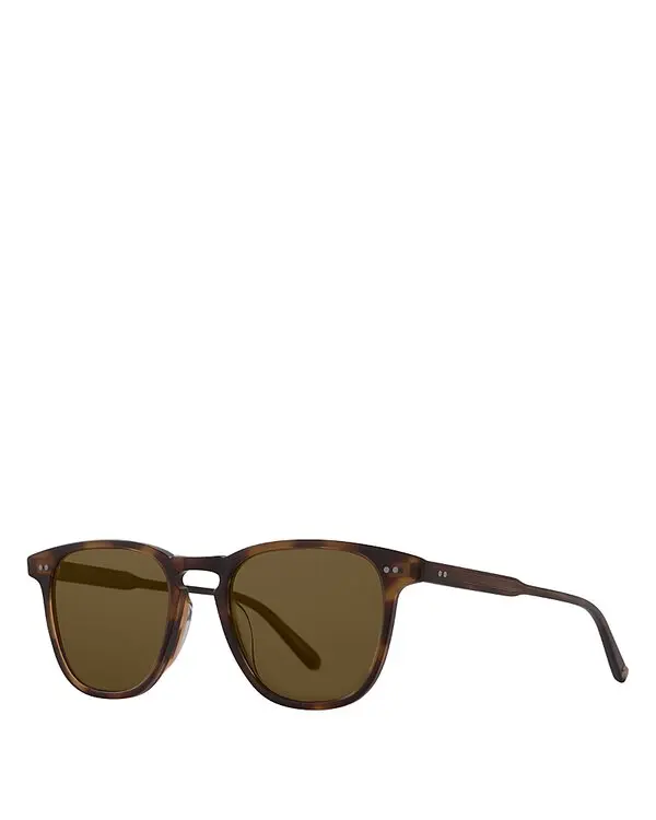 Garrett Leight Brooks Sunglasses, 47mm - Spotted Brown Shell/semi-flat Pure Coffe