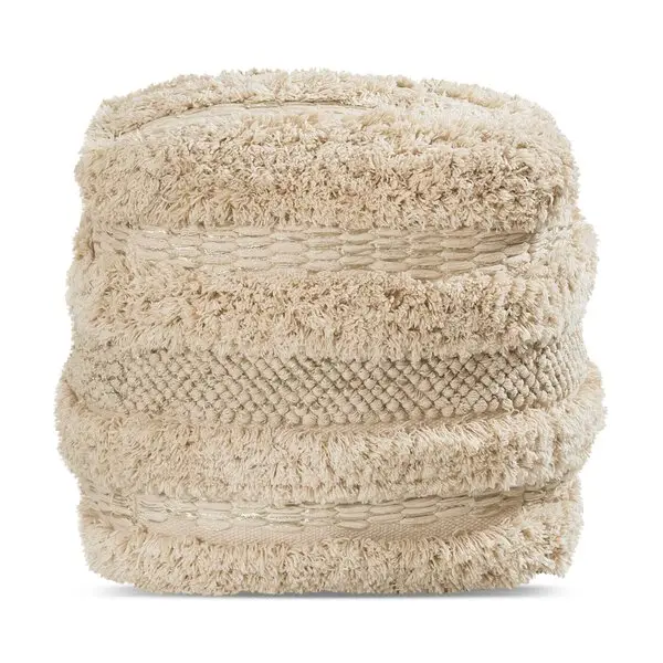 TOV FURNITURE Yorba Cotton Pouf