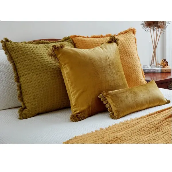 ROSELLI Raj Velvet Decorative Pillow, 20 X 20 - Olive