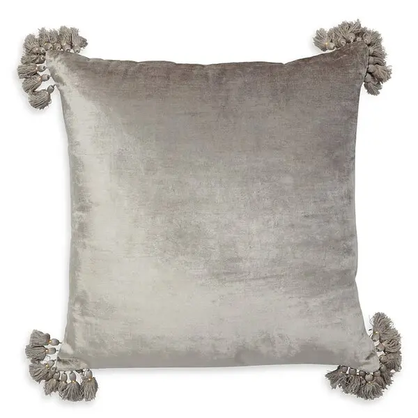 ROSELLI Raj Velvet Decorative Pillow, 20 X 20 - Silver