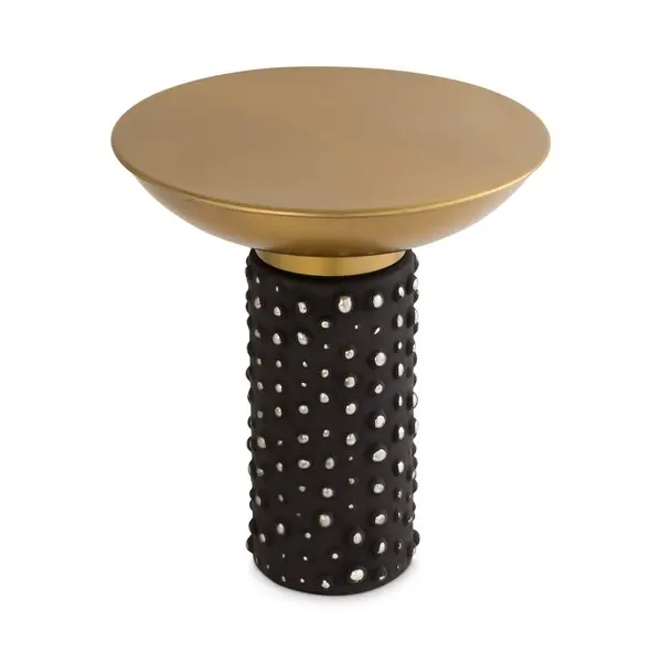 TOV FURNITURE Blaze Glass/brass Side Table