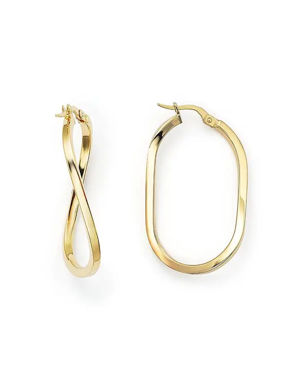 Roberto Coin 18k Yellow Hoop Earrings - Gold