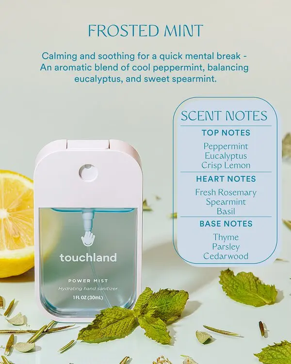 TOUCHLAND Power Mist Hydrating Hand Sanitizer 1 Oz., Aloe You