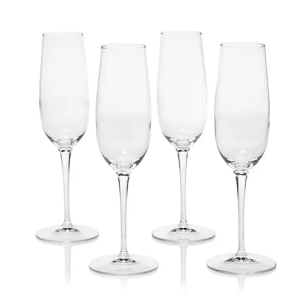 LUIGI BORMIOLI Crescendo 8 Oz. Champagne Glasses, Set Of 4 - Clear