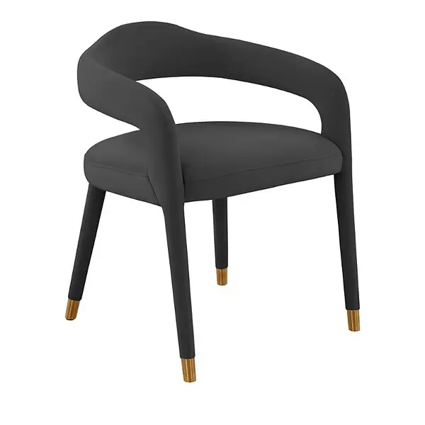 TOV FURNITURE Lucia Velvet Dining Chair - Black