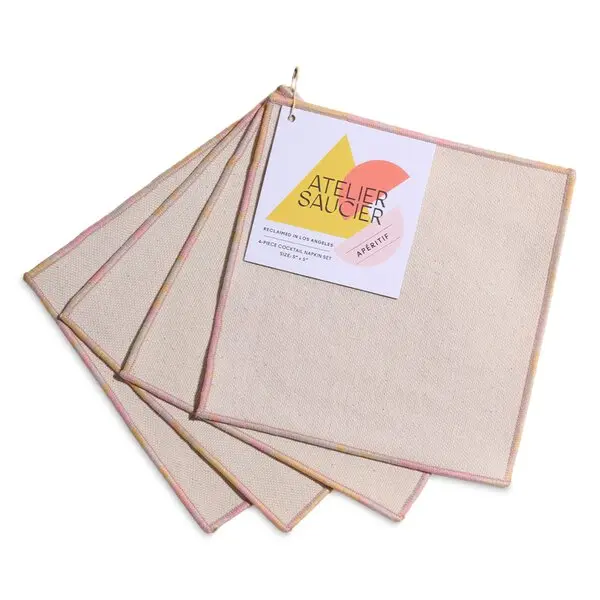 ATELIER SAUCIER Hummingbird Cocktail Napkins, Set Of 4