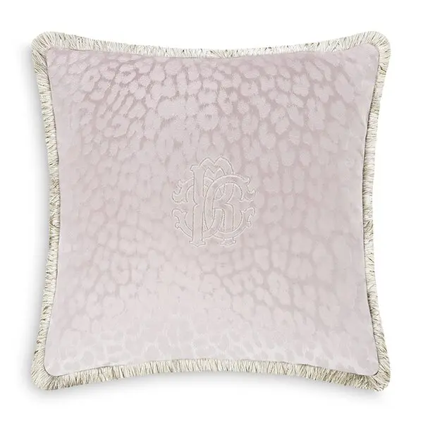 Roberto Cavalli Monogram Decorative Pillow, 24 X 24 - Mauve