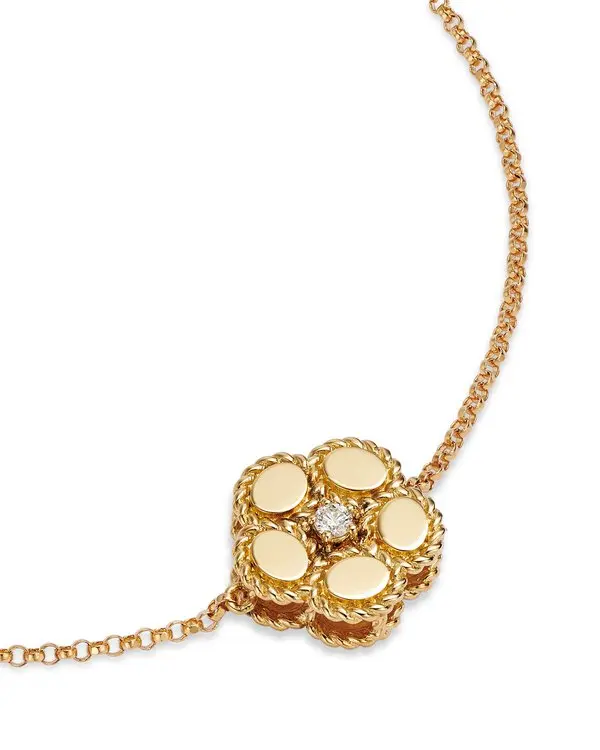 Roberto Coin 18k Yellow Daisy Diamond Flower Link Bracelet