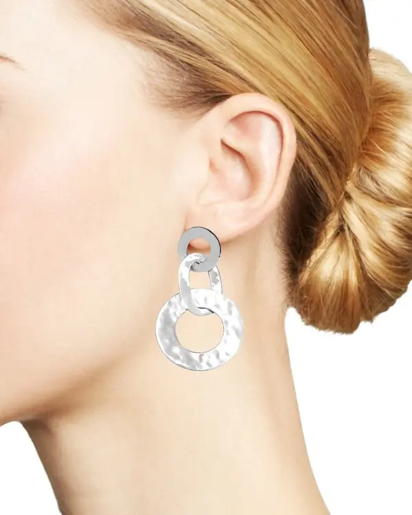 Ippolita Classico Hammered Disc Drop Earrings