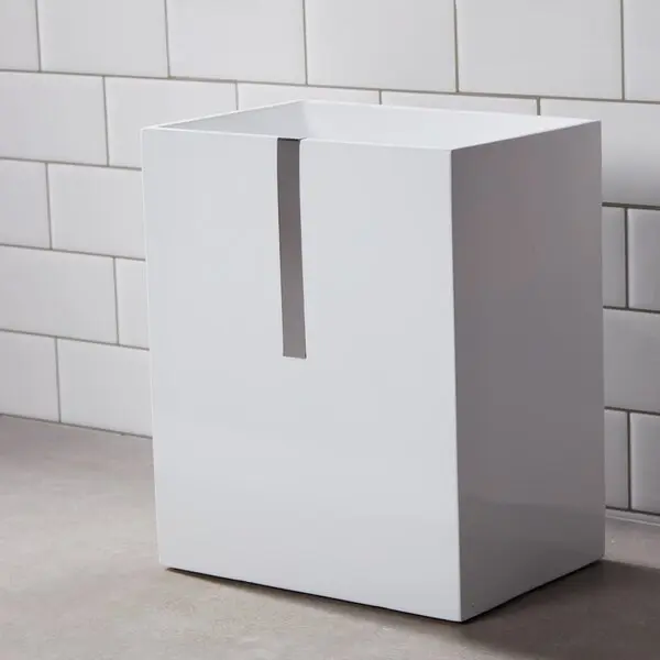 ROSELLI Houston Street Wastebasket - White