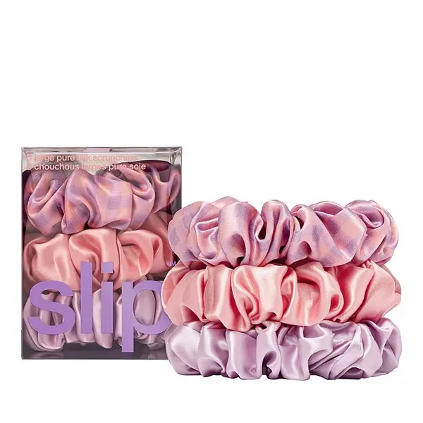Slip Pure Silk Large Scrunchies Set Of 3 - Belleflower
