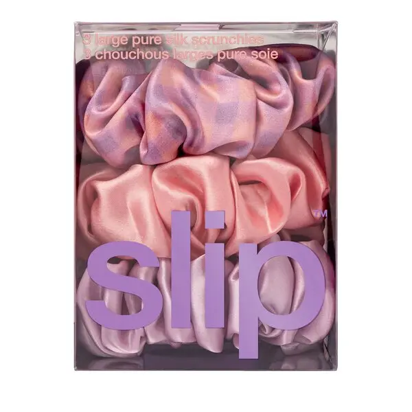 Slip Pure Silk Large Scrunchies Set Of 3 - Belleflower