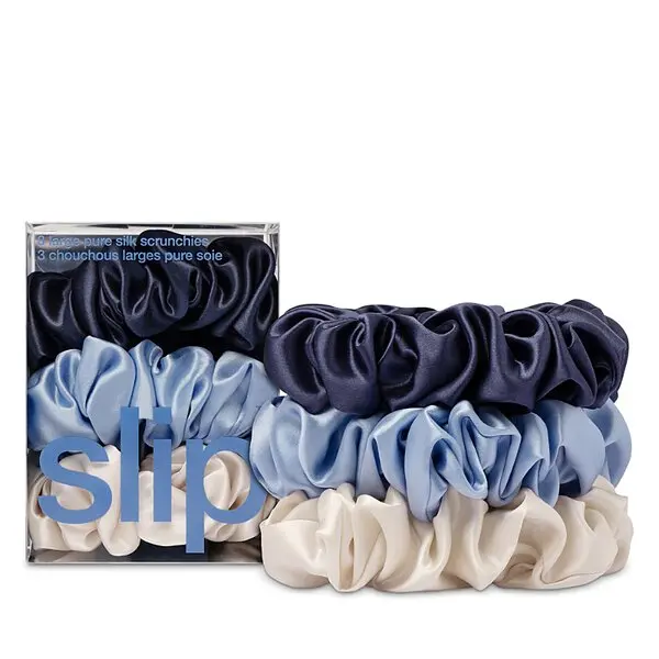 Slip Pure Silk Large Scrunchies, Set Of 3 - Skye
