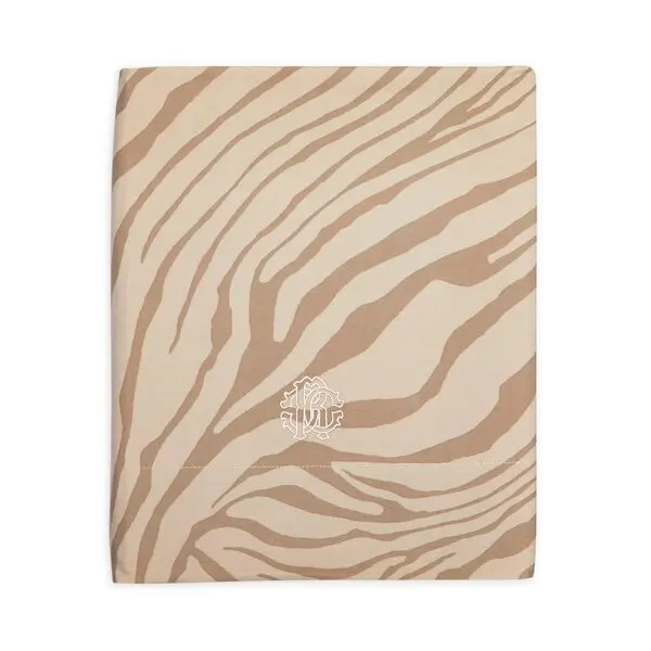 Roberto Cavalli Macro Zebrage Sateen Flat Sheet, King