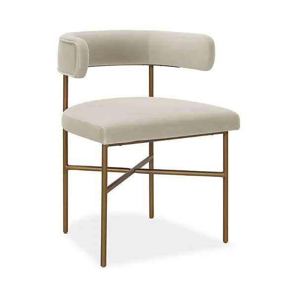 TOV FURNITURE Kim Velvet Chair - Cream