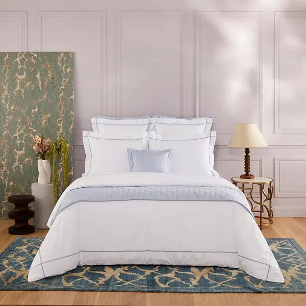 YVES DELORME Athena Flat Sheet, King - Celeste