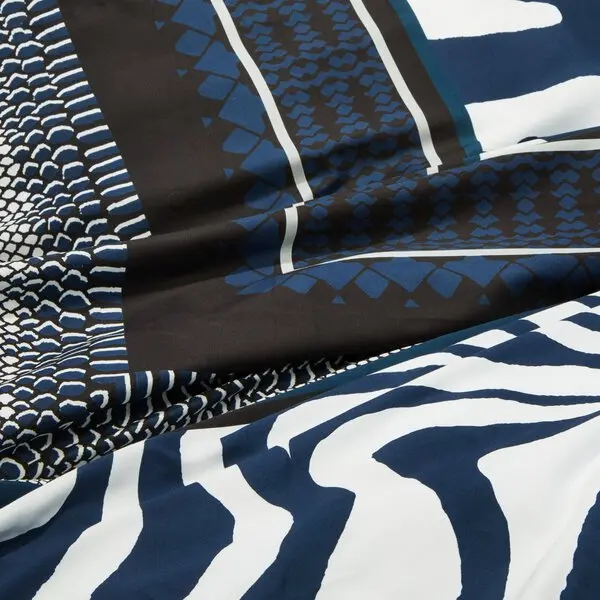 Roberto Cavalli Frame Zebrage Sateen Duvet Cover, Queen