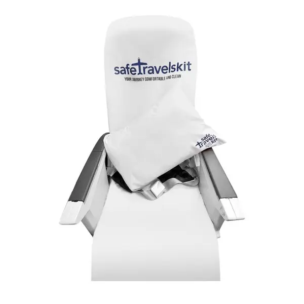 SAFE TRAVELS KIT Luxury Travel Airplane Seat Cover And Pillow Case Set