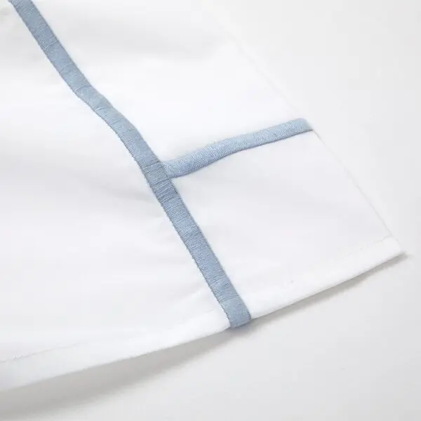 YVES DELORME Athena Flat Sheet, Full/queen - Celeste