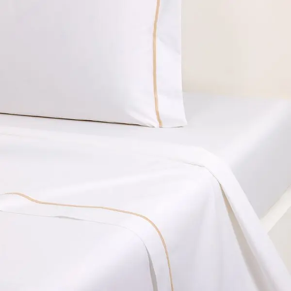 YVES DELORME Athena Flat Sheet, Full/queen - Dune