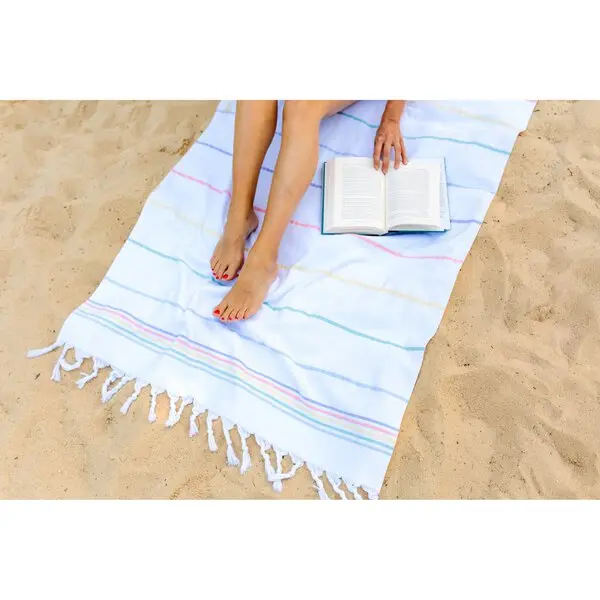 LAGUNA BEACH TEXTILE COMPANY Laguna Beach Turkish Beach Towel - Rainbow