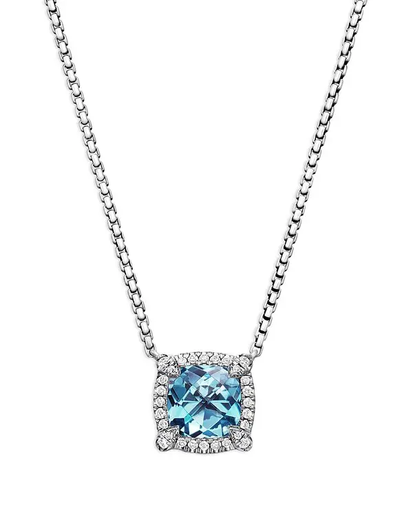 David Yurman Chatelaine Pendant Necklace - Blue Topaz