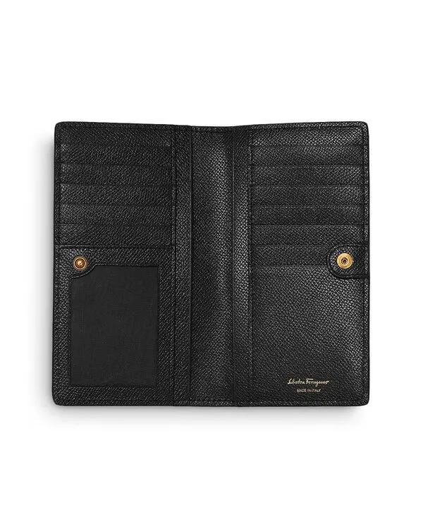 FERRAGAMO Gancini Continental Wallet - Nero