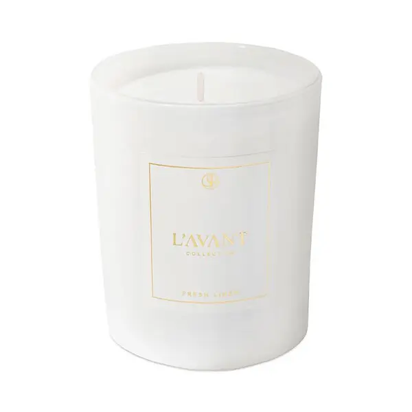 L'AVANT COLLECTIVE Candle, Fresh Linen 8 Oz - White