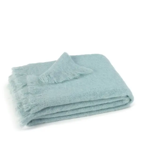 LANDS DOWNUNDER Mohair Throw - Glac Blu