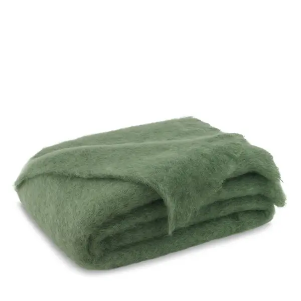 LANDS DOWNUNDER Mohair Throw - Olive