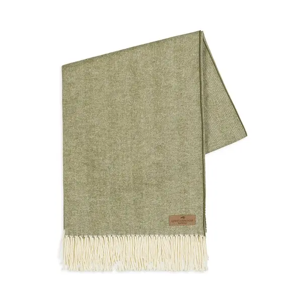 LANDS DOWNUNDER Italian Herringbone Throw - Thyme