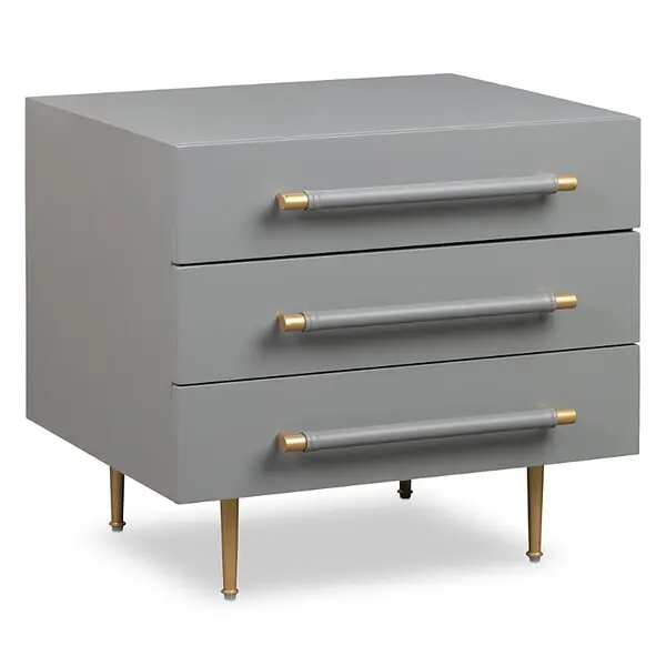 TOV FURNITURE Trident Nightstand - Grey
