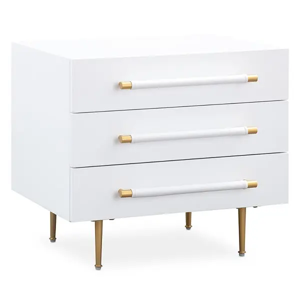 TOV FURNITURE Trident Nightstand - White