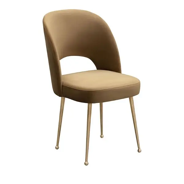 TOV FURNITURE Swell Velvet Chair - Cognac