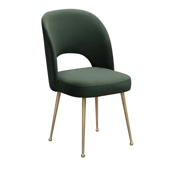TOV FURNITURE Swell Velvet Chair - Forest Green