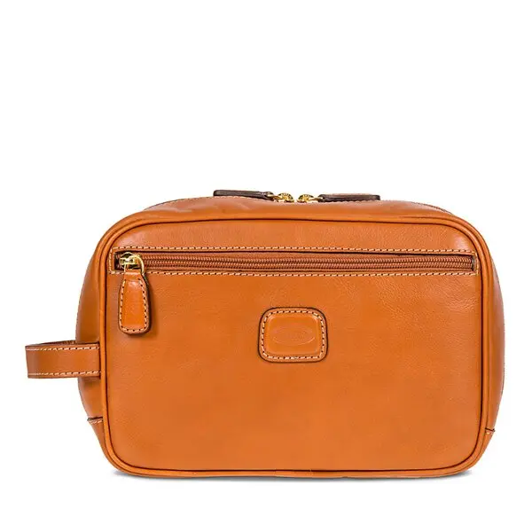 Bric'S Life Pelle Traditional Leather Toiletry Kit - Cognac