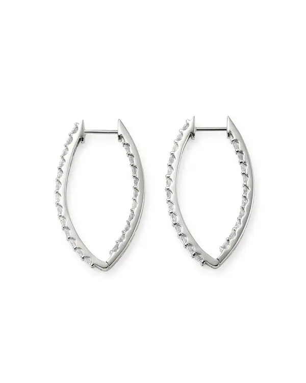 Bloomingdale'S Diamond Inside Out Hoop Earrings, 3.0 Tcw - White